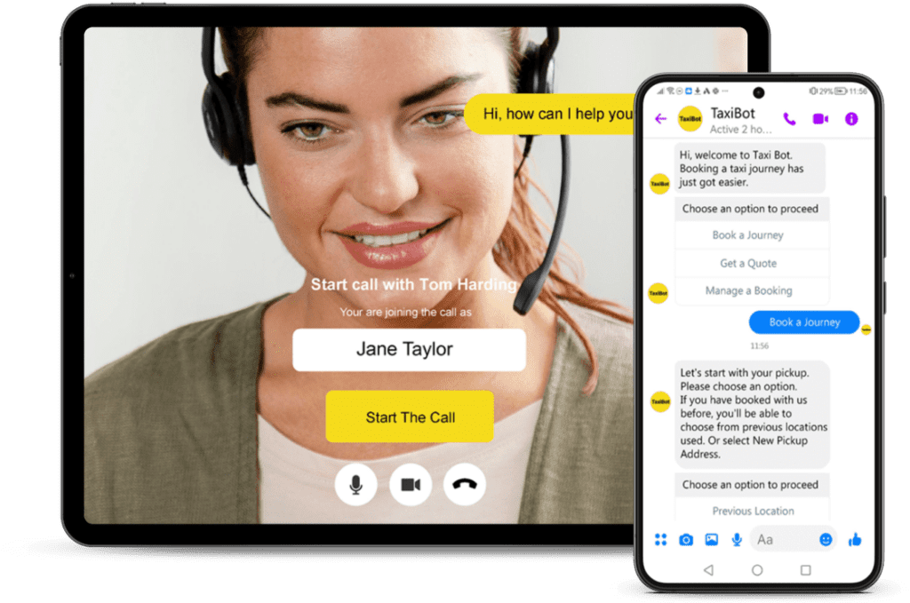 Taxi Chatbot for Facebook Messenger - M2M TaxiBot